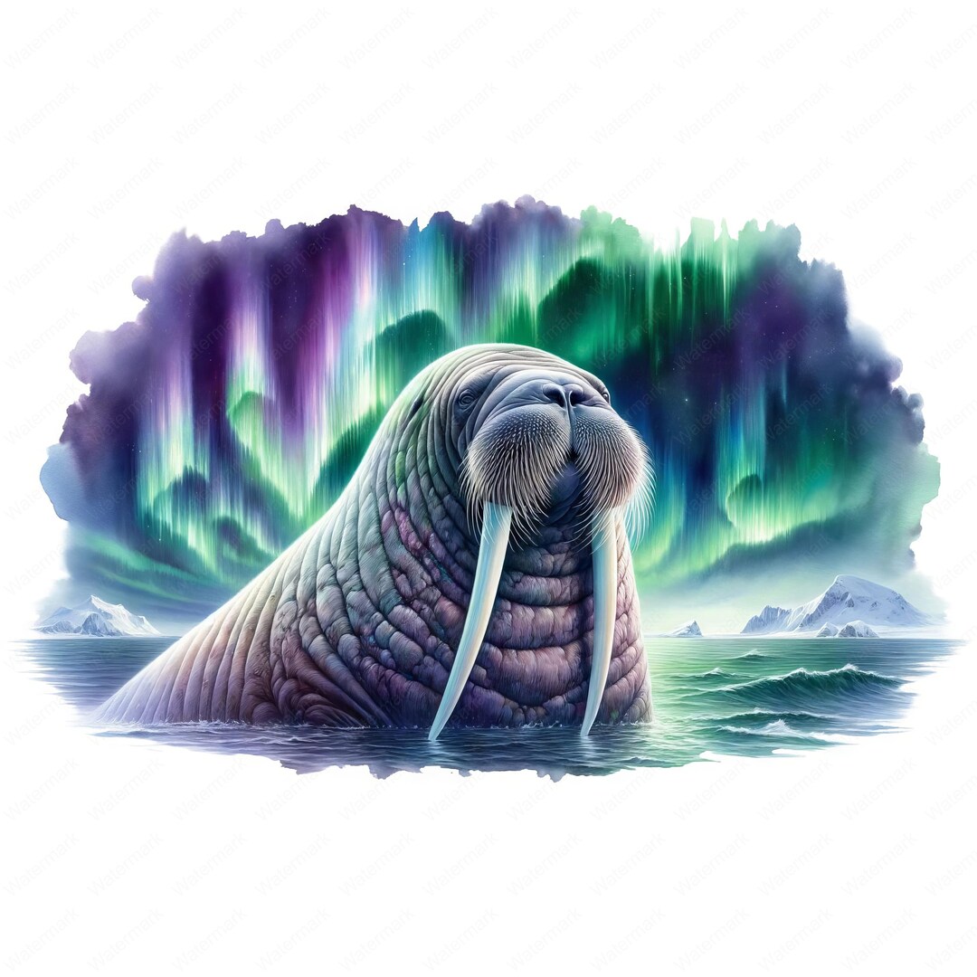 Walrus Clipart Clipart Bundle 10 High-quality Images Wall Art Paper ...
