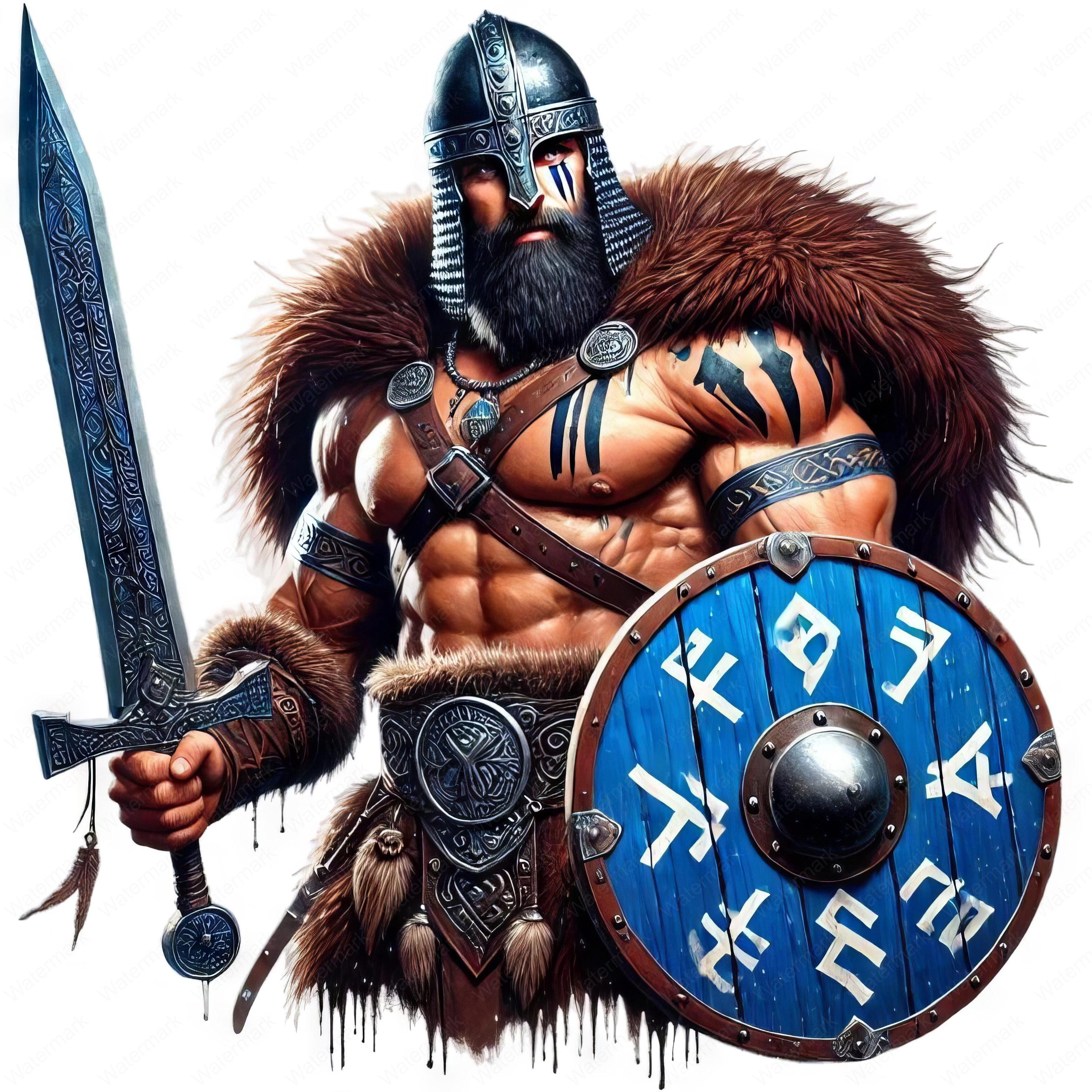 Viking Warrior Clipart: Norse Mythology Art Bundle (digital Download ...
