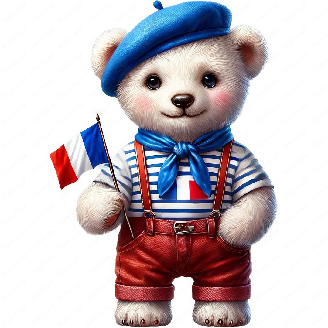 French Teddy Bear Clipart Bundle: Parisian Art (digital Download) - Etsy