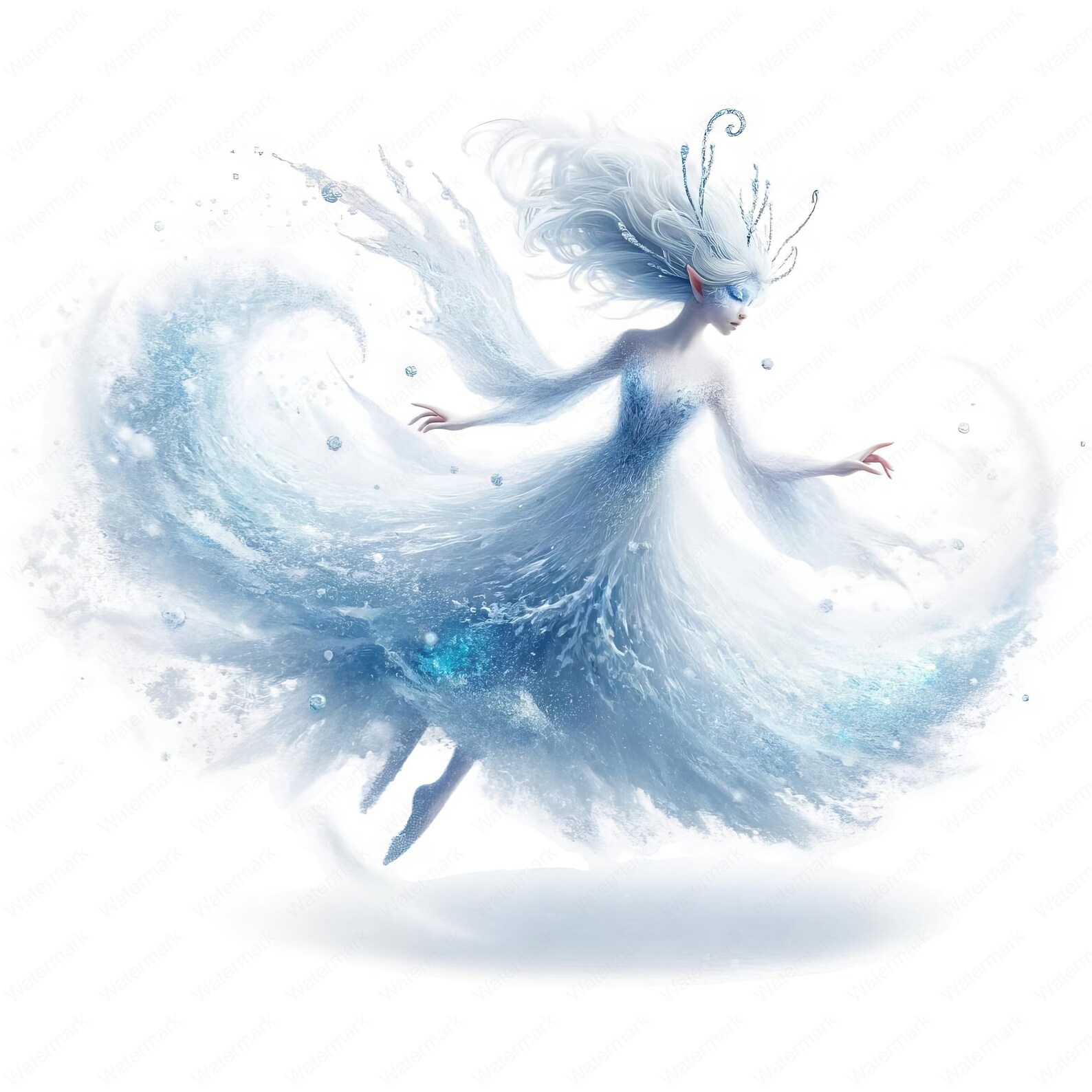 Ice Sprite Clipart Bundle: Enchanted Fantasy Art (digital Download) - Etsy