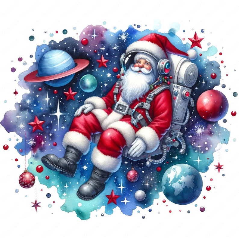 Festive Santa Clipart Bundle | 10 Christmas Art Designs (commercial Use ...