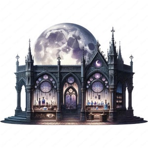 Magic Shop Clipart | Enchanting Moonlit Magic Shop Clipart Bundle | 10 ...