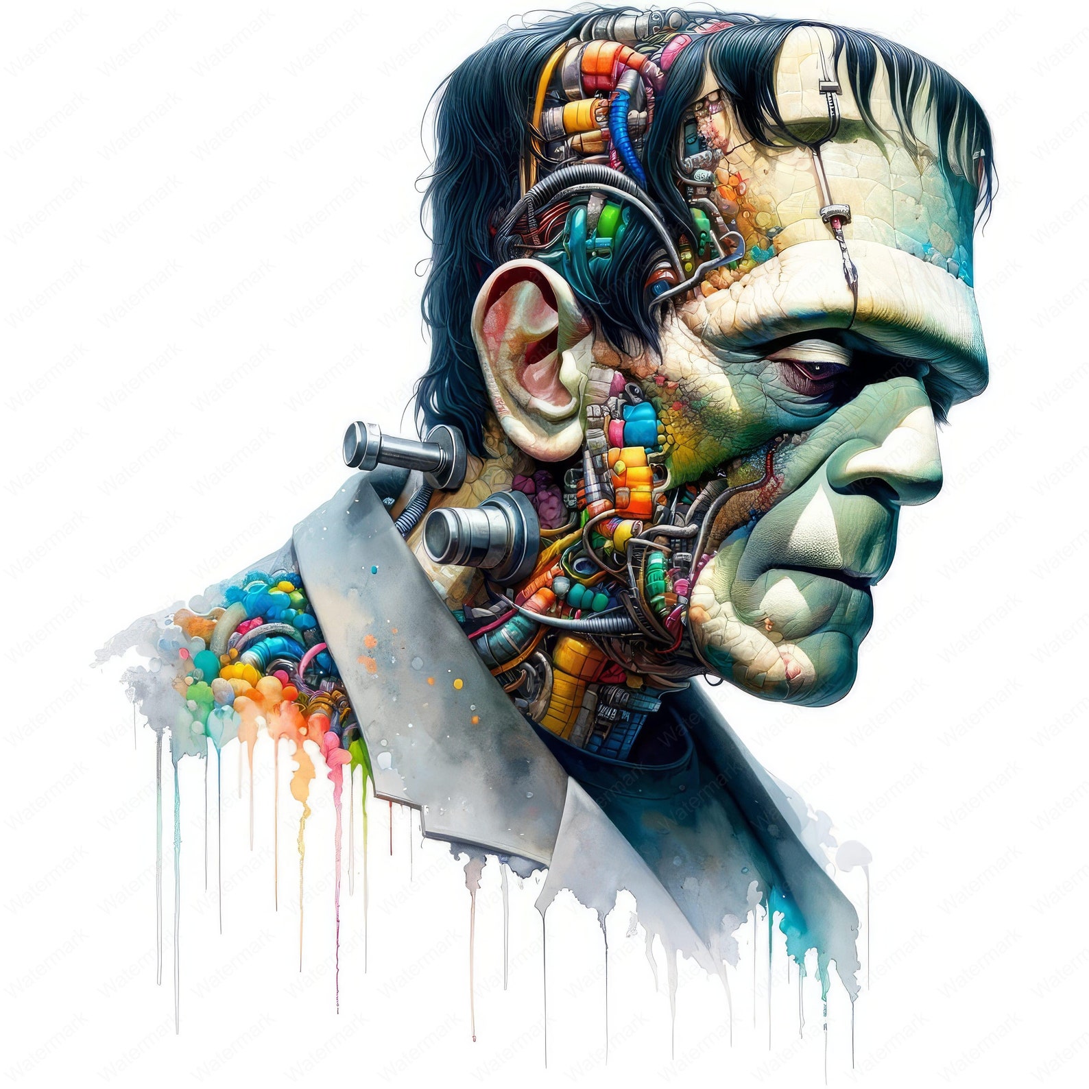Spooky Frankenstein Clipart Bundle | Halloween Art (digital Download ...
