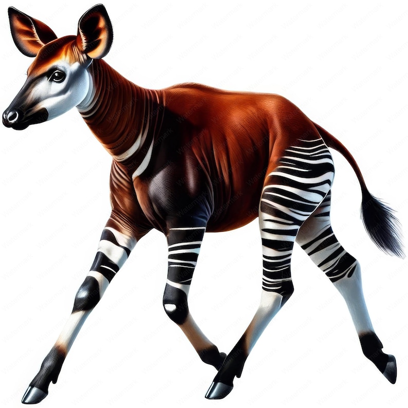 Okapi Clipart Bundle | Wildlife Art, High-quality Designs (digital ...