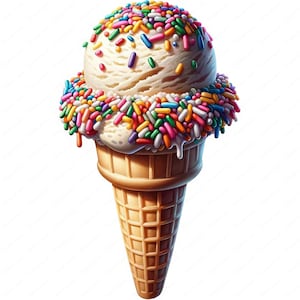 Sprinkles Ice Cream Clipart Bundle: Sweet Treat Designs (digital ...