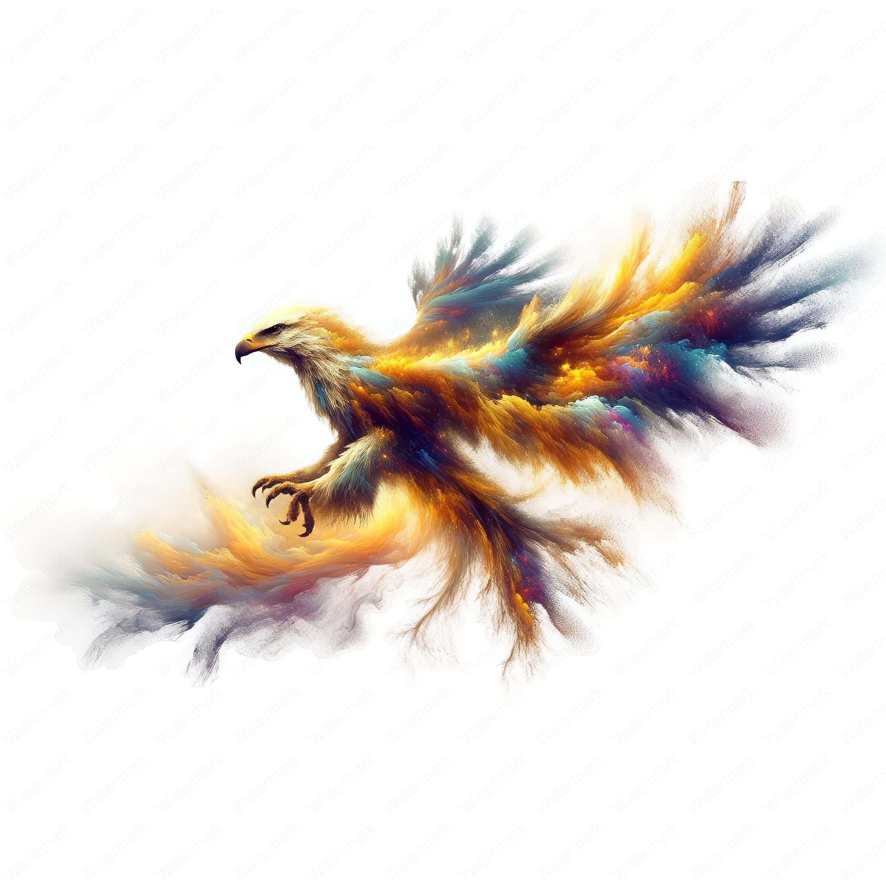 Dreamy Eagle Clipart Bundle: Majestic Eagle Art Printables (digital ...