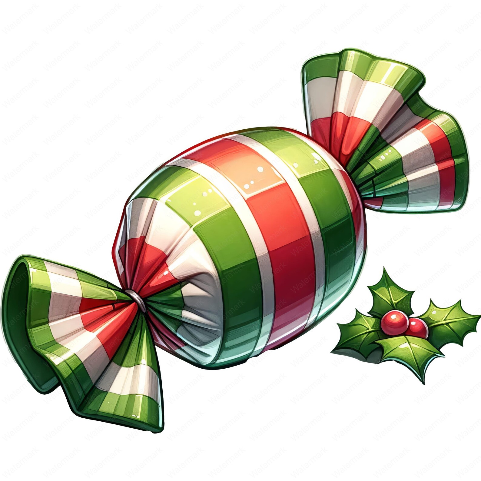 Christmas Candy Clipart: Colorful Sweet Treats Art (digital Download ...