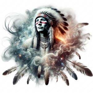 Ancestral Spirit Clipart | Mystic Tribal Warrior PNG Bundle | Fantasy ...