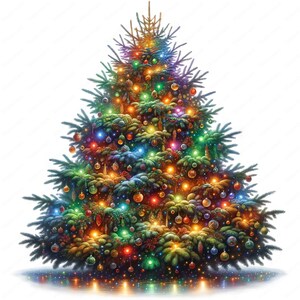 Christmas Tree Clipart Bundle: 10 Festive Holiday Designs (digital ...