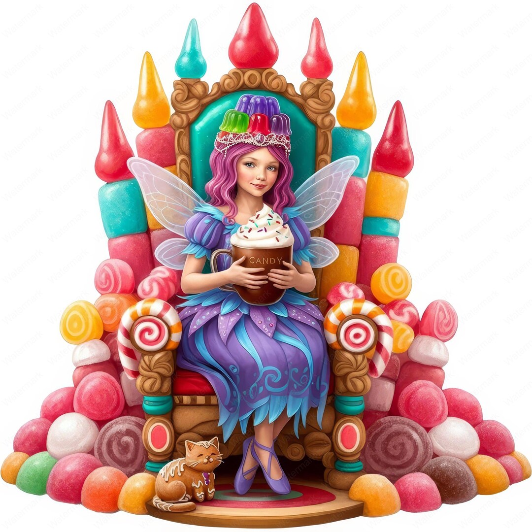 Whimsical Candy Fairy Clipart: Fantasy Art Printables (digital Download ...
