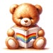 Teddy Bear Reading Clipart Clipart Bundle 10 Cozy Images Childhood Art ...