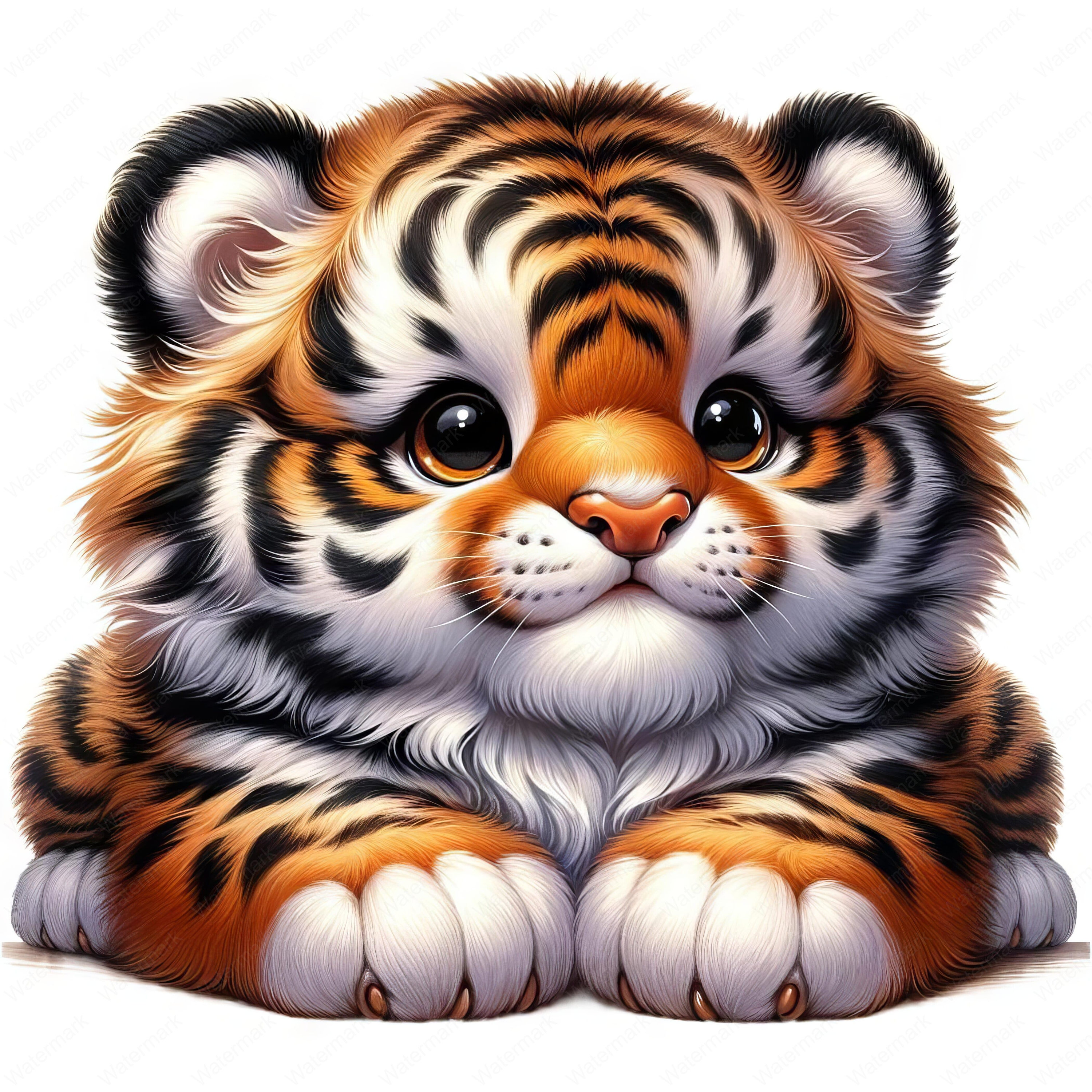 Cute Tiger Clipart Bundle | Adorable Animal Art (commercial Use ...