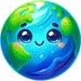 Smiling Earth Clipart Bundle: Whimsical Kids' Room Art (digital ...