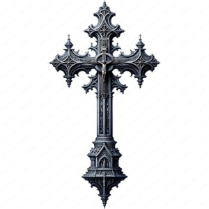 Gothic Cross Clipart | Intricate Gothic Cross Clipart Bundle | 10 High ...