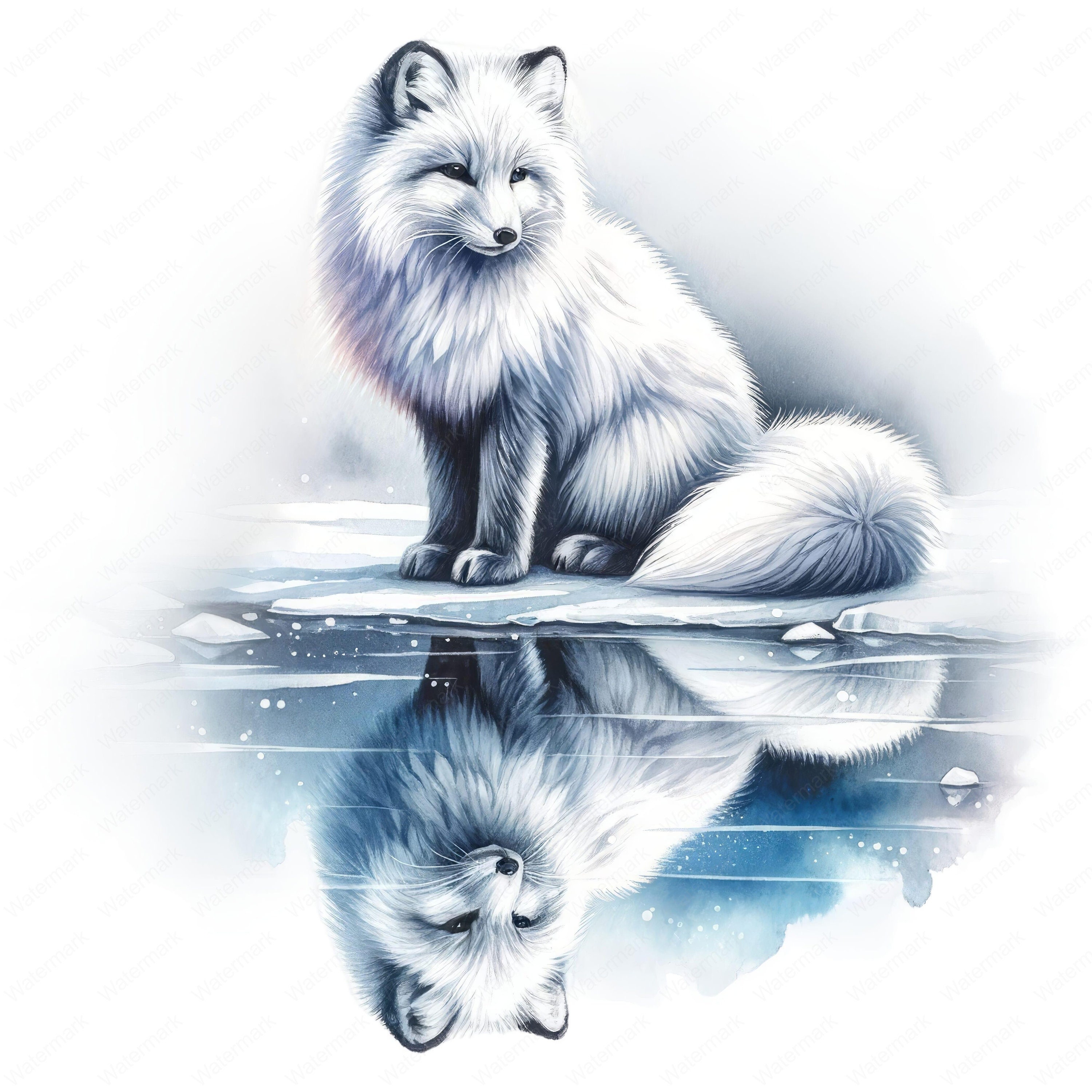 Arctic Fox Clipart Bundle: 10 Wildlife Art Designs (digital Download ...