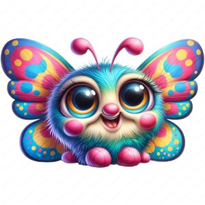 Cute Butterfly Clipart | Funny Cute Butterfly Clipart Bundle | 10 High ...