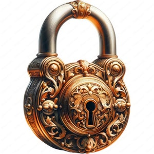 Victorian Lock Clipart | Antique Victorian Lock Clipart Bundle | 10 ...