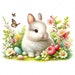 Spring Rabbit Clipart Charming Spring Rabbit Clipart Bundle 10 High ...