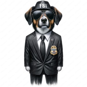 FBI Dog Clipart Bundle: Detective Art Printables (digital Download) - Etsy