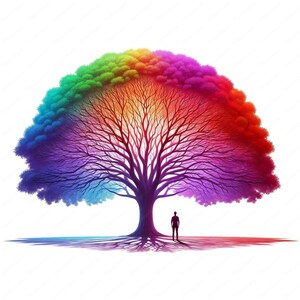 Rainbow Tree Clipart | Colorful Tree Clipart Bundle | 10 High-quality ...
