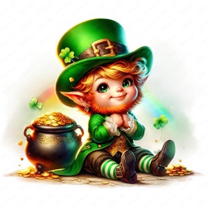 Cute Leprechaun Clipart | Adorable Leprechaun Clipart Bundle | 10 High ...