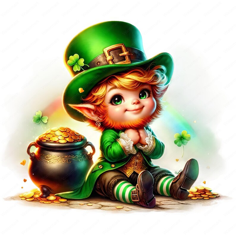 Cute Leprechaun Clipart Bundle | St. Patrick's Day Art (digital ...