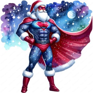 Santa Claus Clipart Bundle | Christmas Digital Prints (PDF) - Etsy