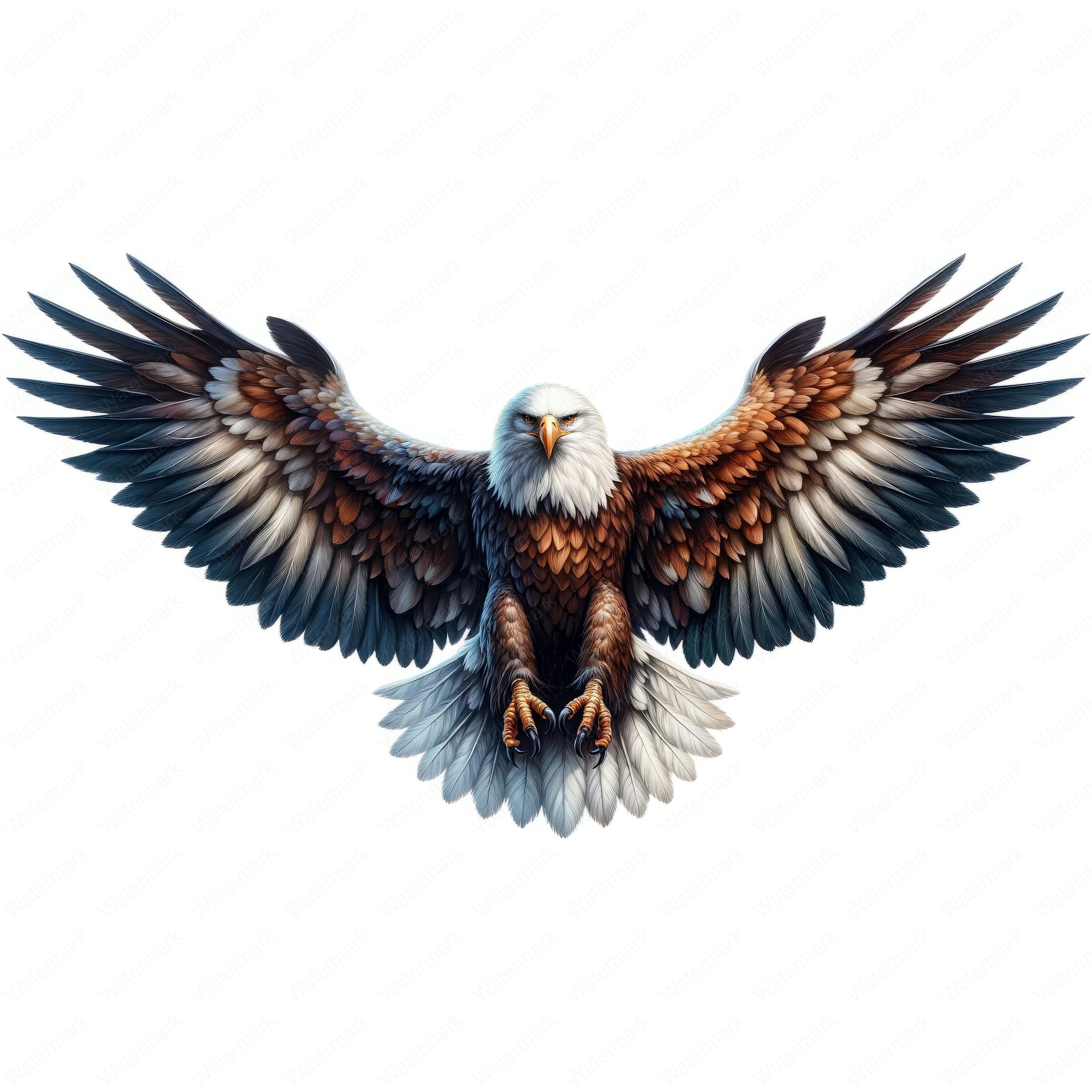 Intense Eagle Clipart Bundle | Bird of Prey Designs (digital Download ...