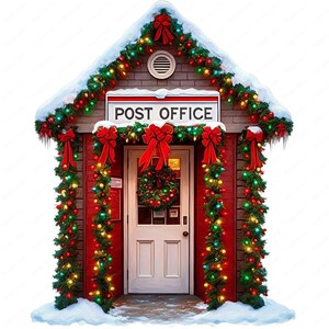 Christmas Post Office Clipart Bundle: Festive Winter Art (digital ...