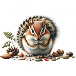 Chipmunk Clipart | Eastern Chipmunk | Clipart Bundle | 10 High-quality ...
