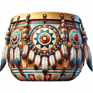 Tribal Drum Clipart Bundle: Native American Art (digital Download) - Etsy