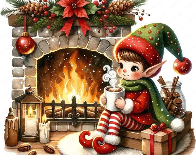 15 PNG Christmas Elf Clipart – Cute Holiday Elf PNG With Lantern and ...