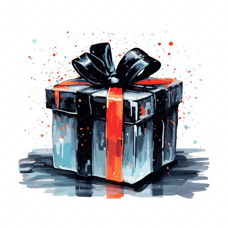 Festive Xmas Gift Box Clipart | Holiday Art Bundle (digital Download ...