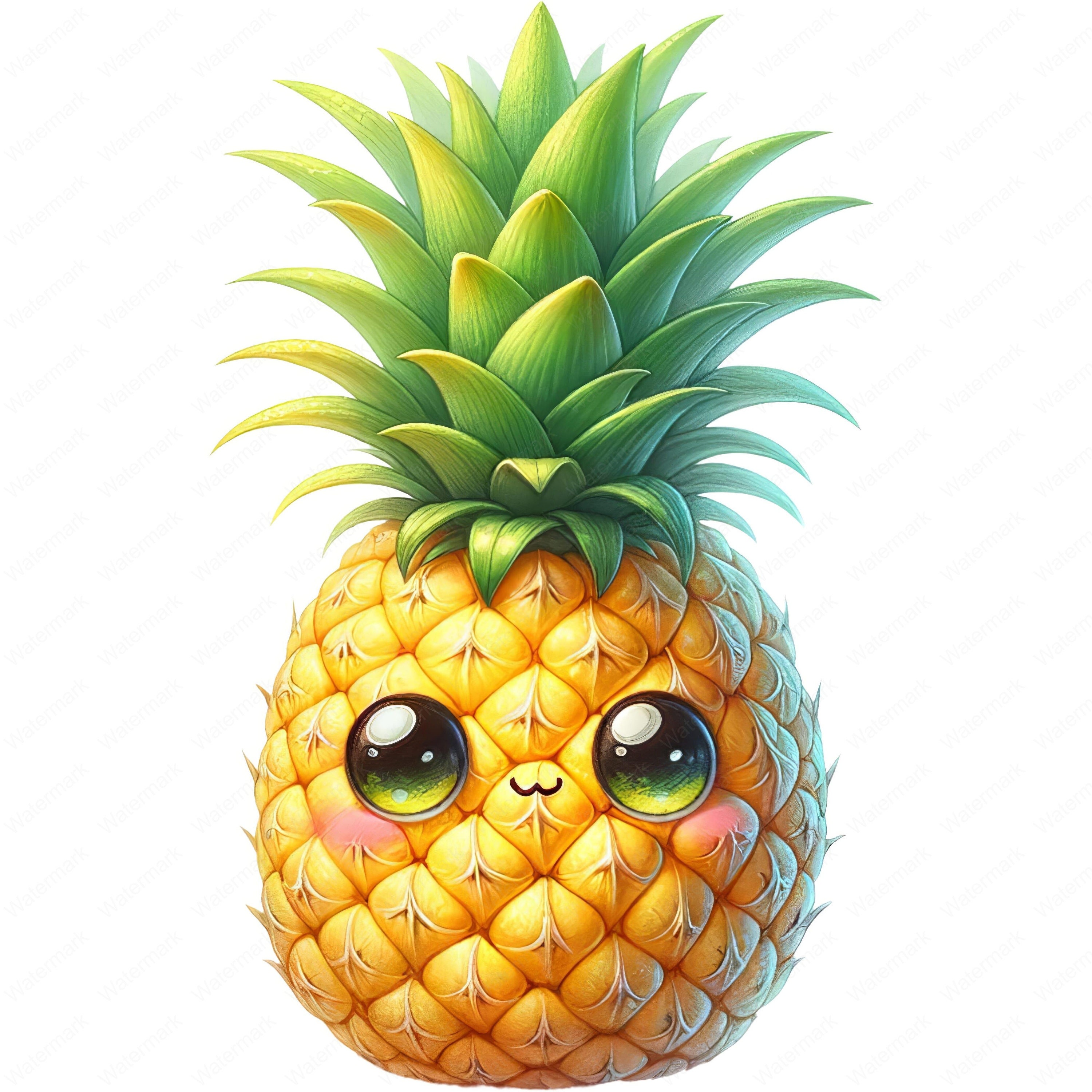 Cute Pineapple Clipart | Tropical Cute Pineapple Clipart Bundle | 10 ...