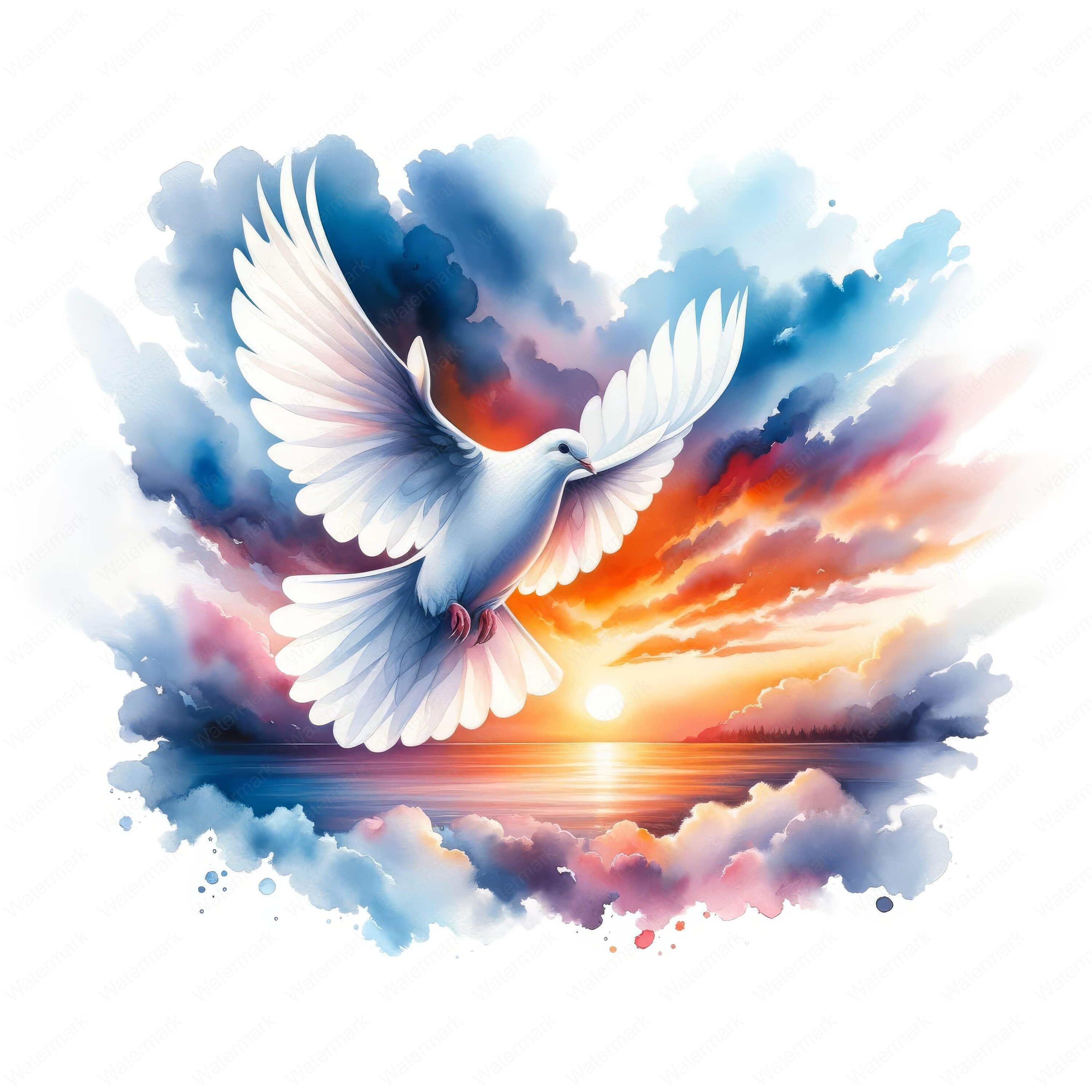 Serene Dove Clipart Bundle: Peace Theme Art (digital Download) - Etsy