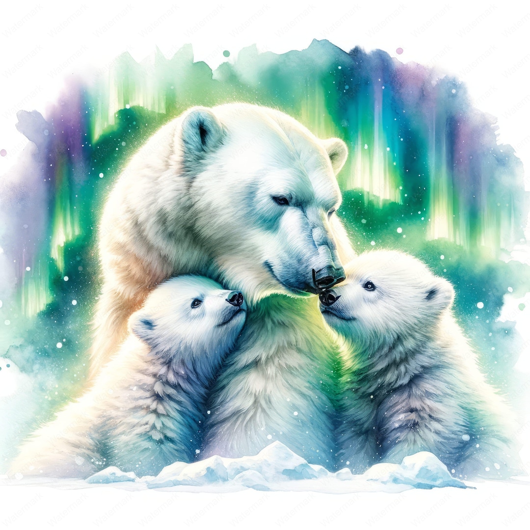 Polar Bear Family Clipart Clipart Bundle 10 High-quality - Etsy Canada