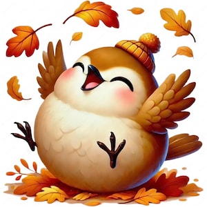 Autumn Bird Clipart | Cozy Fall Bird Clipart Bundle | 10 High-quality ...