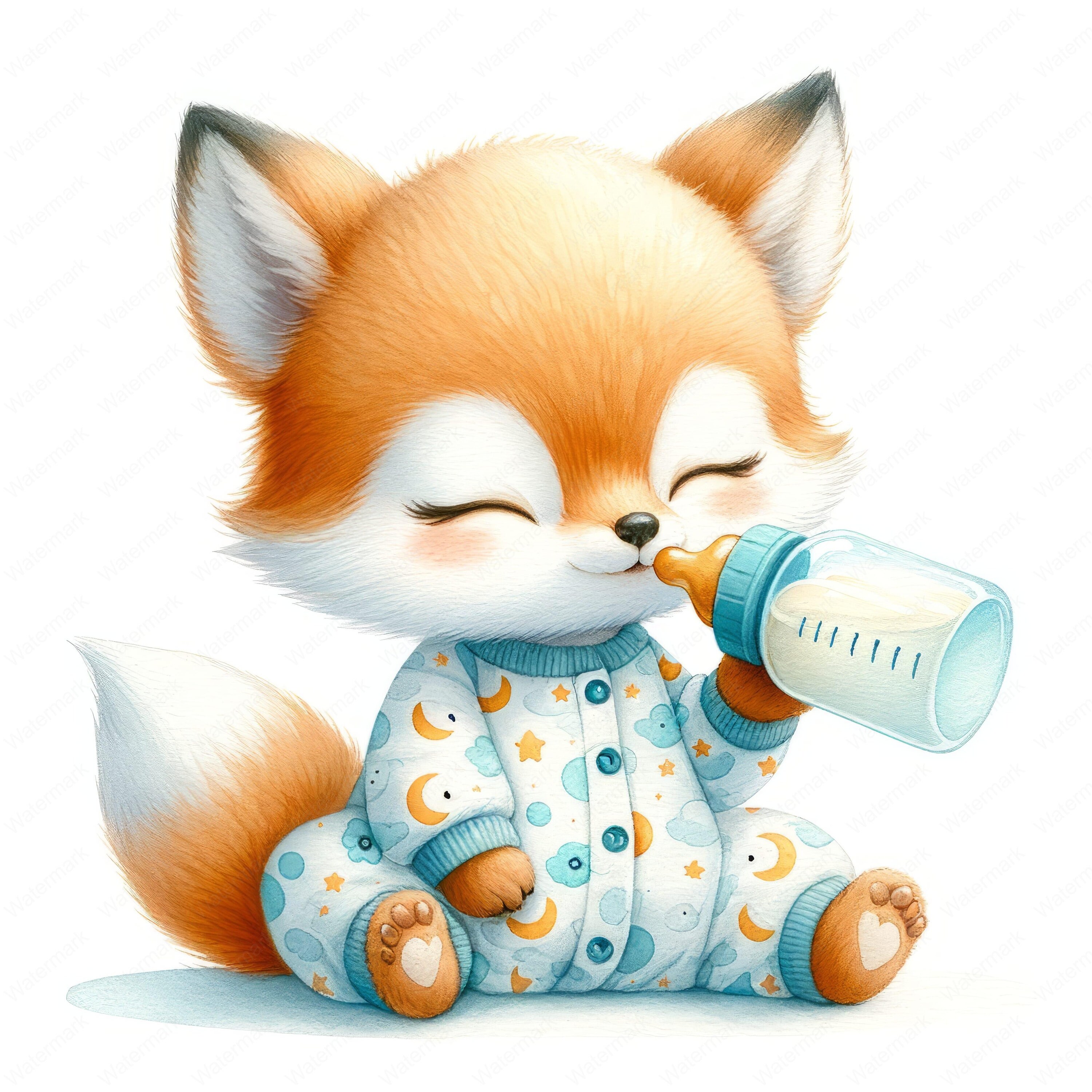 Cute Baby Fox Clipart