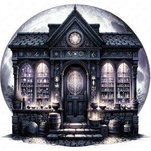 Magic Shop Clipart | Enchanting Moonlit Magic Shop Clipart Bundle | 10 ...