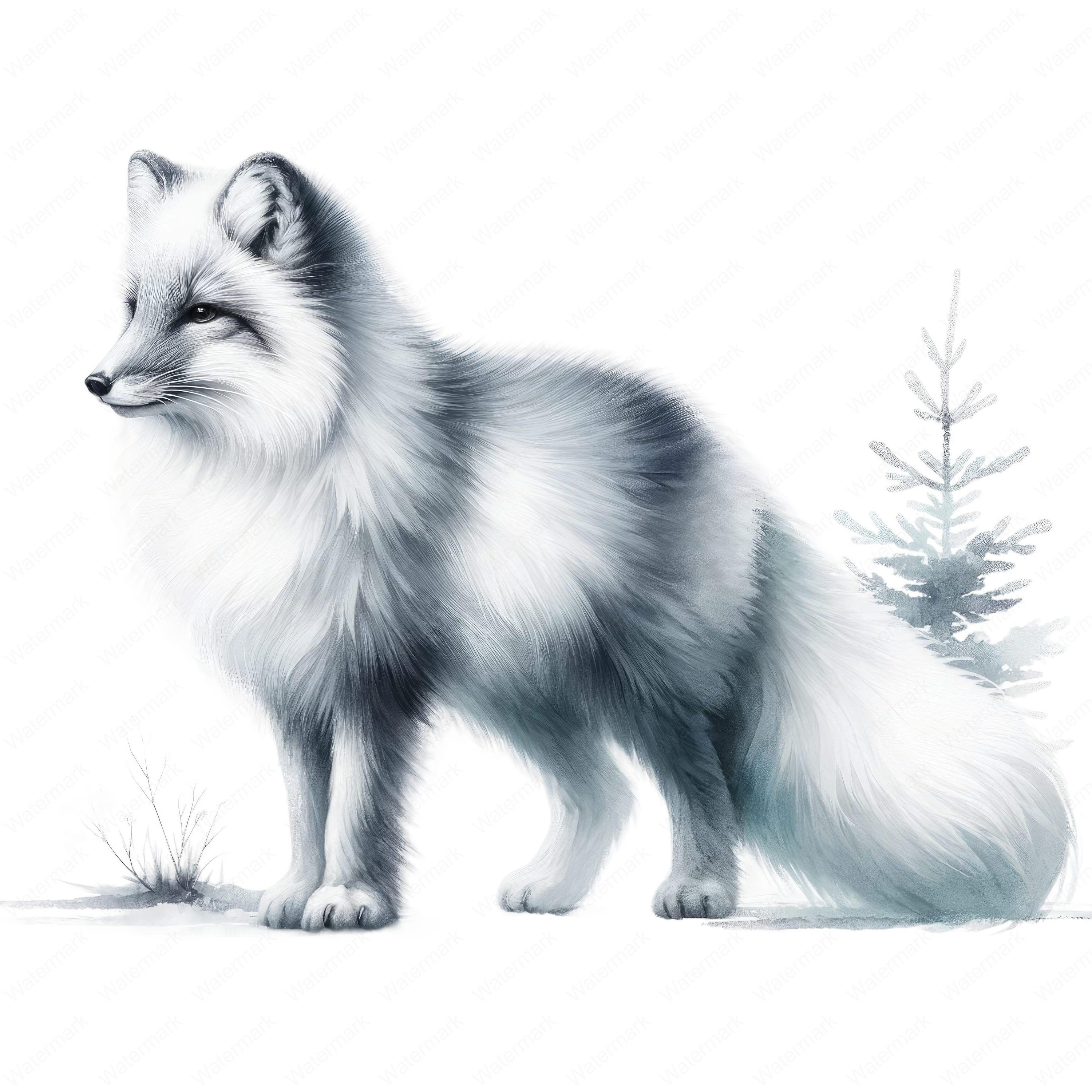 Arctic Fox Clipart Bundle: 10 Wildlife Art Designs (digital Download ...