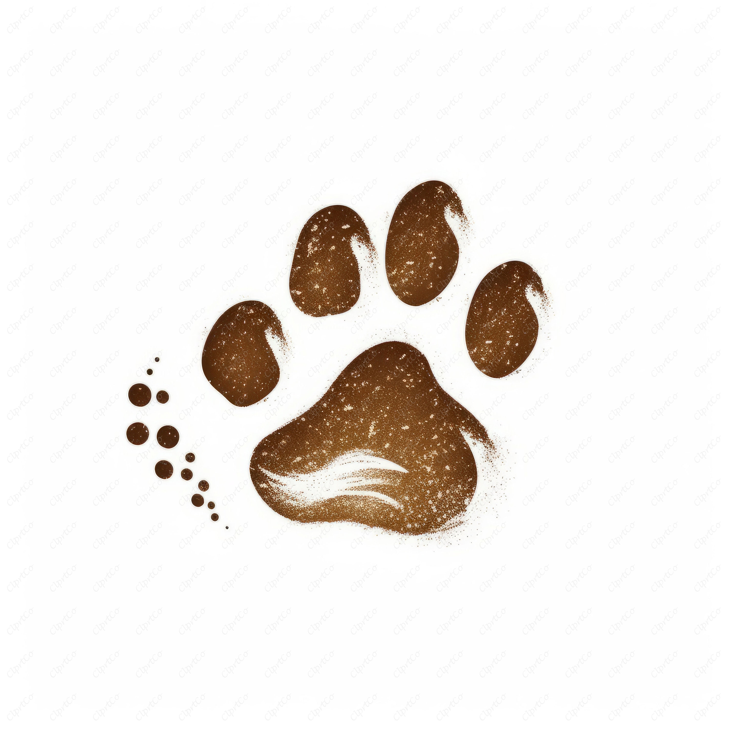 Realistic Dog Paw Print
