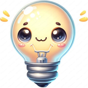 Cute Bulb Clipart | Adorable Cute Bulb Clipart Bundle | 10 High-quality ...