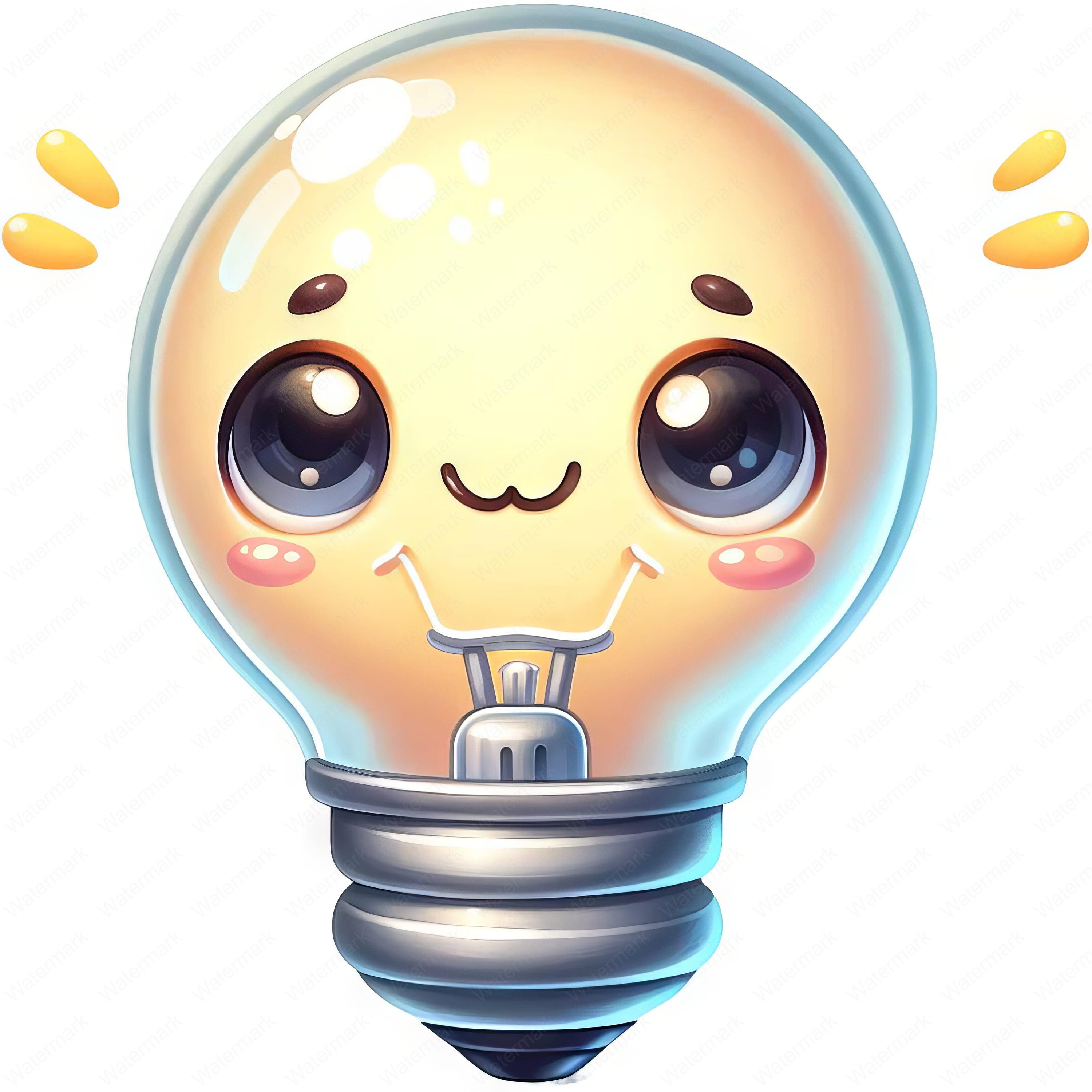 Cute Light Bulb Clipart Bundle | Cozy Lighting Art (digital Download ...