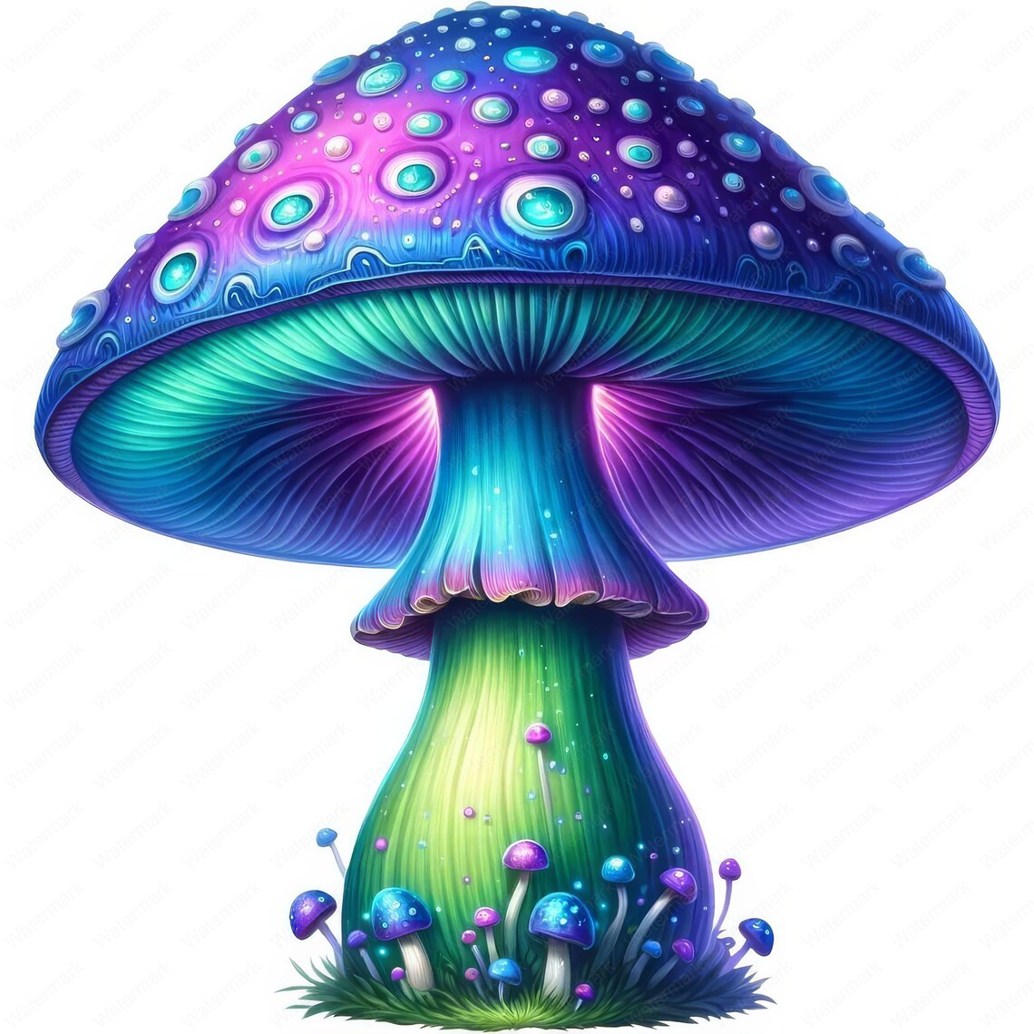 Mystical Mushroom Clipart Bundle: Fantasy Art Printables (digital ...