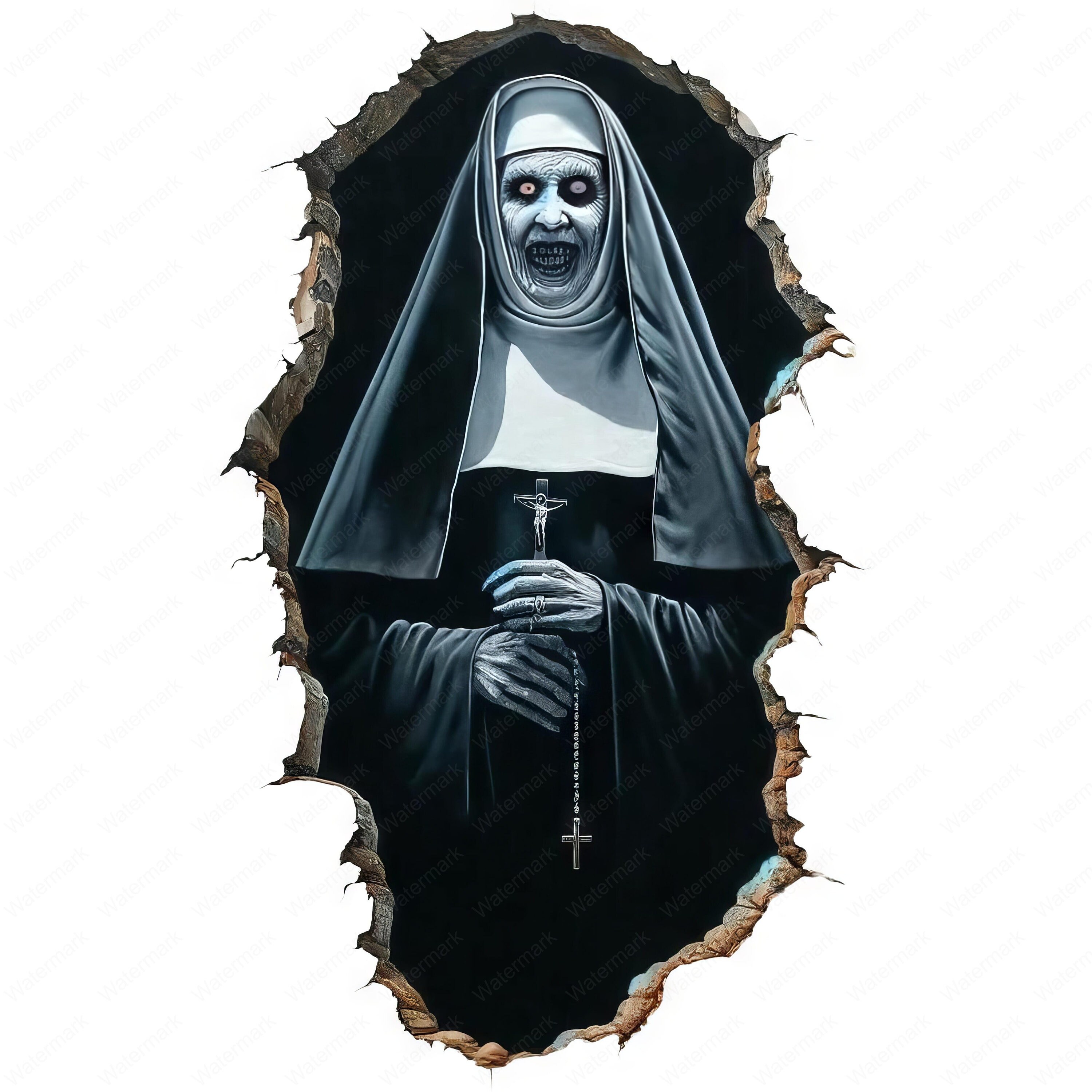 Terrifying Ghostly Nun Clipart: Gothic Horror Art (digital Download) - Etsy
