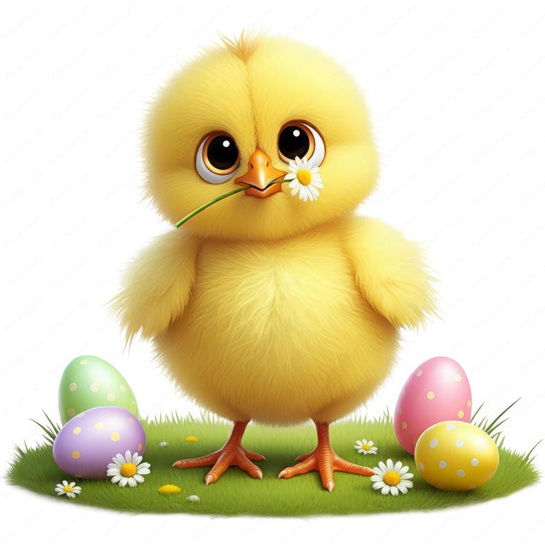 Spring Chick Clipart: Hat & Egg PNG Bundle (digital Download) - Etsy
