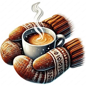 Winter Hot Drinks Clipart | Cozy Winter Hot Drinks Clipart Bundle | 10 ...