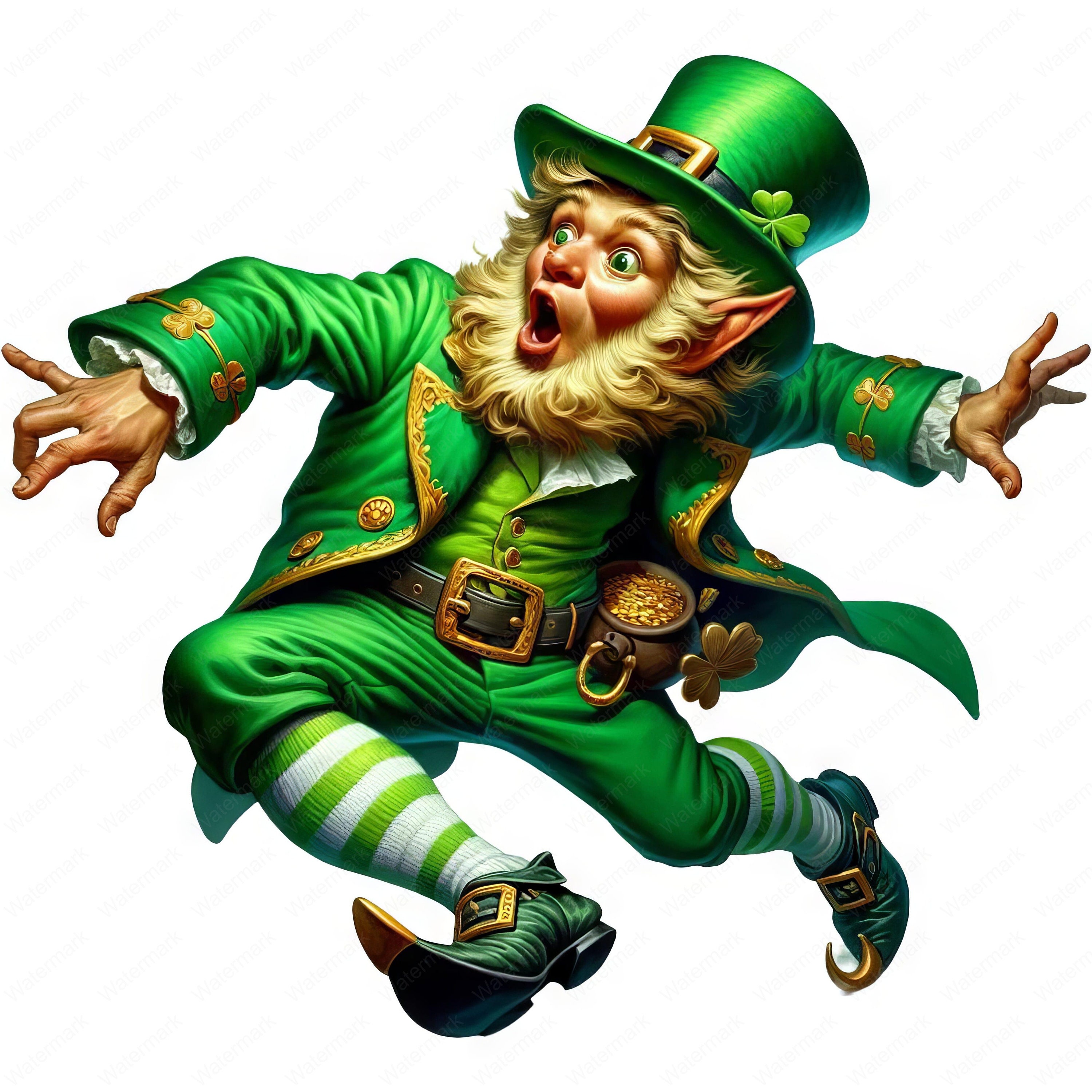 Funny Leprechaun Clipart Bundle: St. Patrick's Day Designs (digital ...