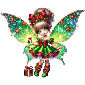 Christmas Pixie Clipart Bundle: Holiday Fairy Art (digital Download ...
