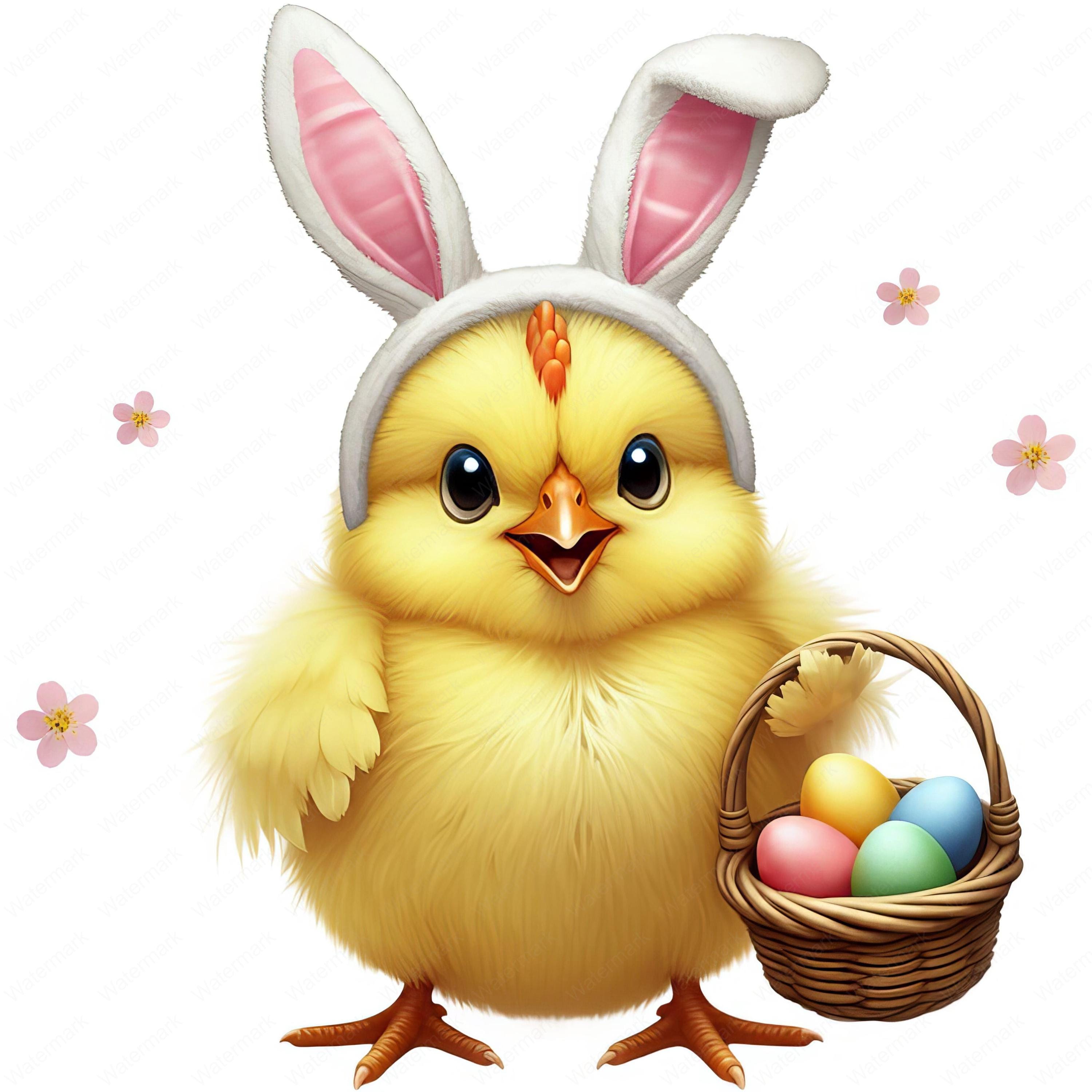 Spring Chick Clipart: Hat & Egg PNG Bundle (digital Download) - Etsy